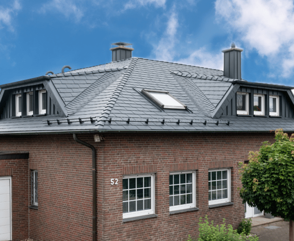 Umweltfreundliche & sturmsichere Aluminiumschindel für Dach und Fassade ...