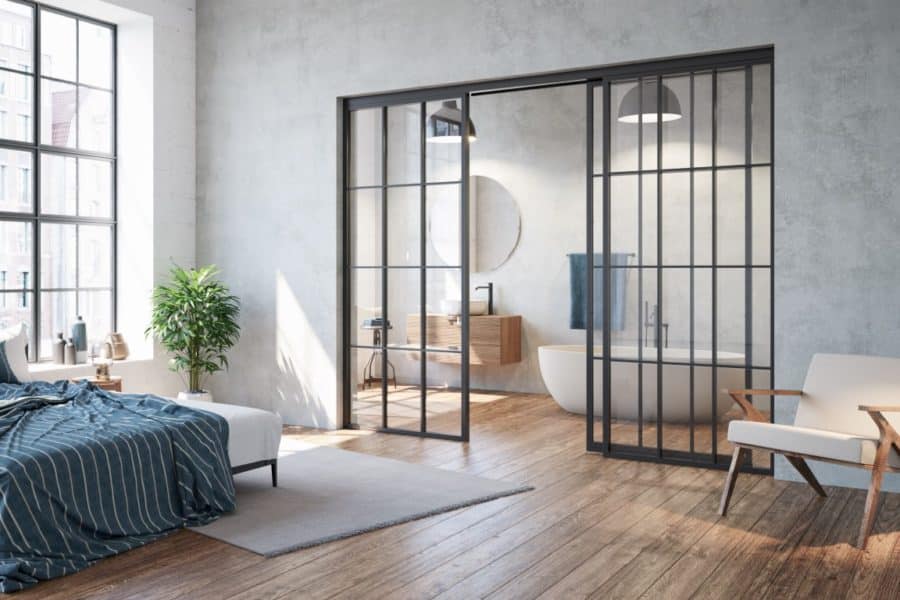 Loft-Schiebetüren aus Stahl und Glas von Hörmann - WirliebenBau