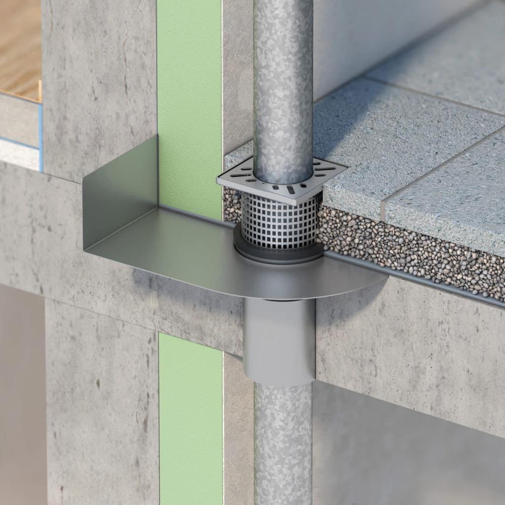 Modulare Baukasten-Lösung für die Balkon- und Terrassenentwässerung ...